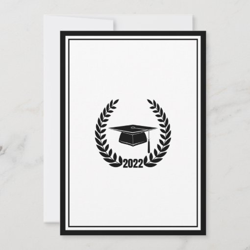 2022 Black Border Graduation Party Invitation | Zazzle