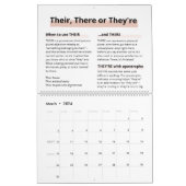 2022 Blush Glitter Metallic Spelling Amnesia Calendar | Zazzle