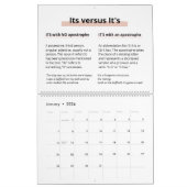 2022 Blush Glitter Metallic Spelling Amnesia Calendar | Zazzle