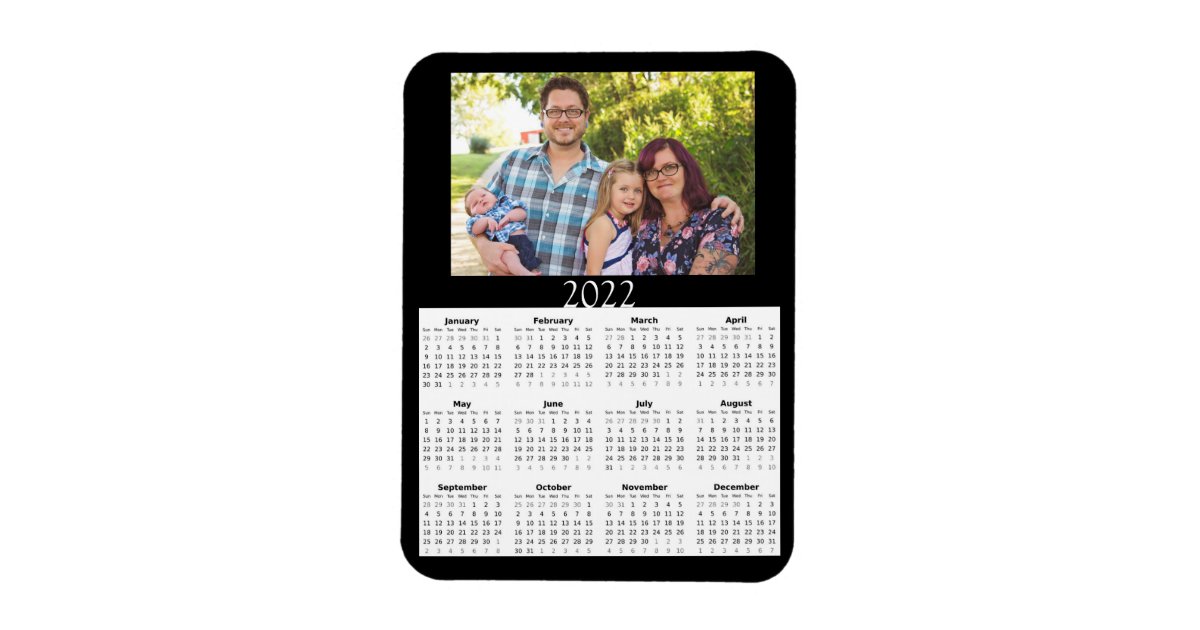 2022 Customized Photo Calendar Mini Magnet | Zazzle