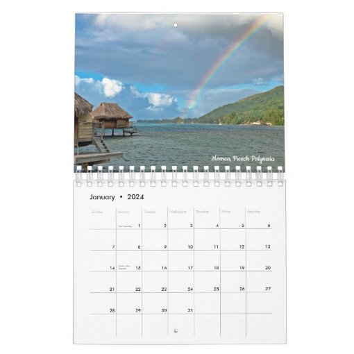 2022 French Polynesia Souvenir Calendar | Zazzle