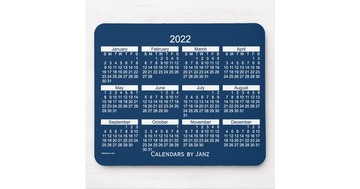 2022 Police Box Blue Bold Calendar by Janz Mouse Pad | Zazzle