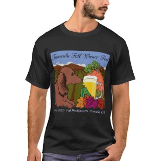 2022 Temecula Fall Wiener Fest T-shirt on dark