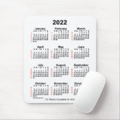 2022 White 52 Week Calendar by Janz Mouse Pad | Zazzle