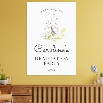 2022 Wildflower Graduation Welcome Sign | Zazzle