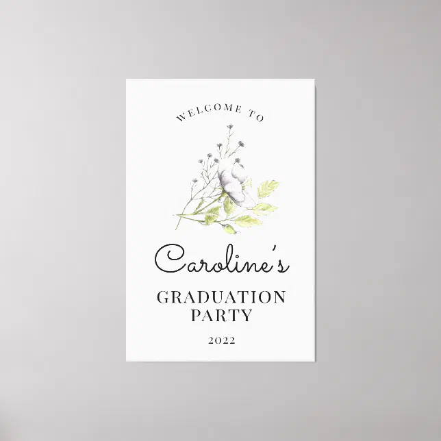 2022 Wildflower Graduation Welcome Sign | Zazzle