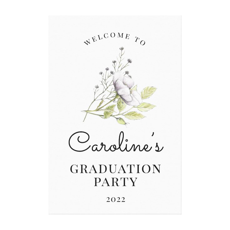 2022 Wildflower Graduation Welcome Sign | Zazzle