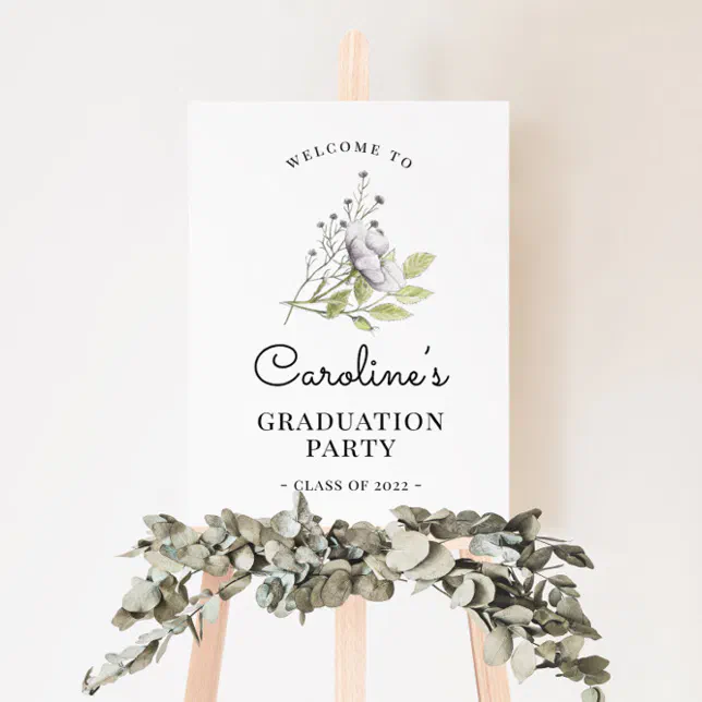 2022 Wildflower Graduation Welcome Sign | Zazzle