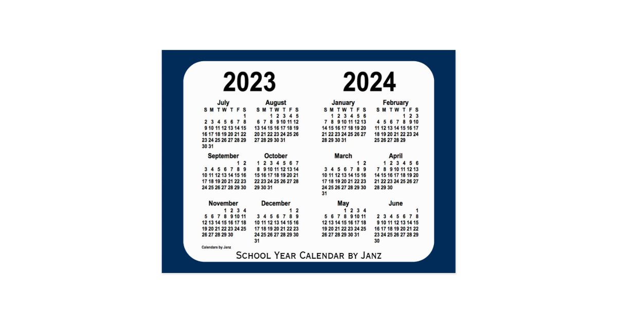 2023-2024 Police Box Blue School Calendar by Janz Postcard | Zazzle.com