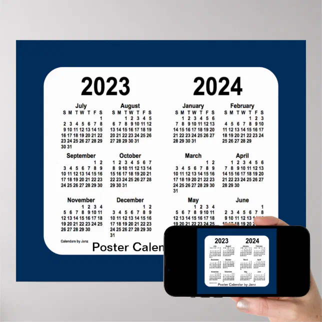 2023-2024 Police Box Blue School Calendar by Janz Poster | Zazzle