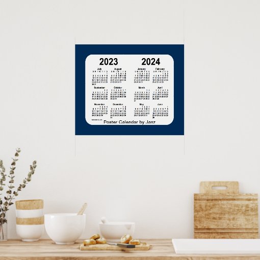 2023-2024 Police Box Blue School Calendar by Janz Poster | Zazzle