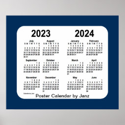 2023-2024 Police Box Blue School Calendar by Janz Poster | Zazzle