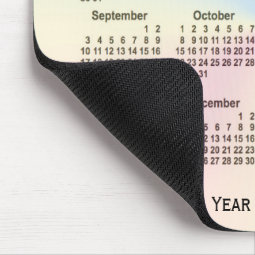 2023-2024 Rainbow Cloud School Calendar by Janz Mouse Pad | Zazzle