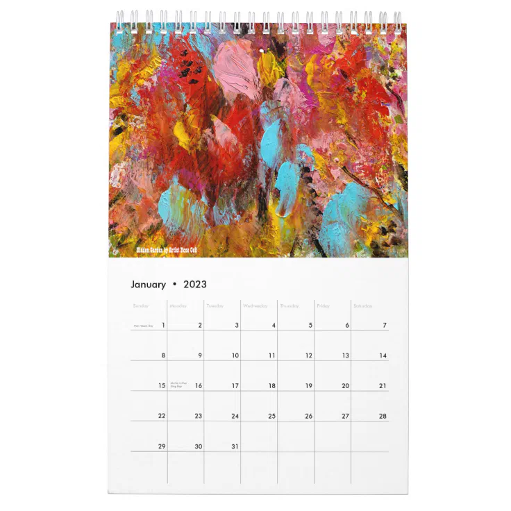 2023 Abstract Art Calendar | Zazzle