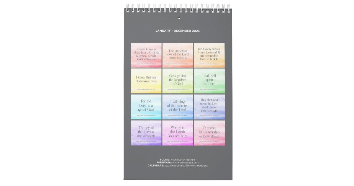 2023 Bible Verse Calendars | Zazzle