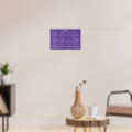 2023 Calendar on Purple Linen Texture Photo Poster | Zazzle