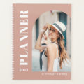2023 Custom Photo Blush Pink Planner | Zazzle