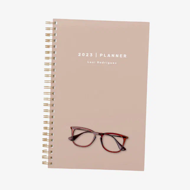 2023 Dusty Pink Weekly Monthly Non Dated Planner | Zazzle