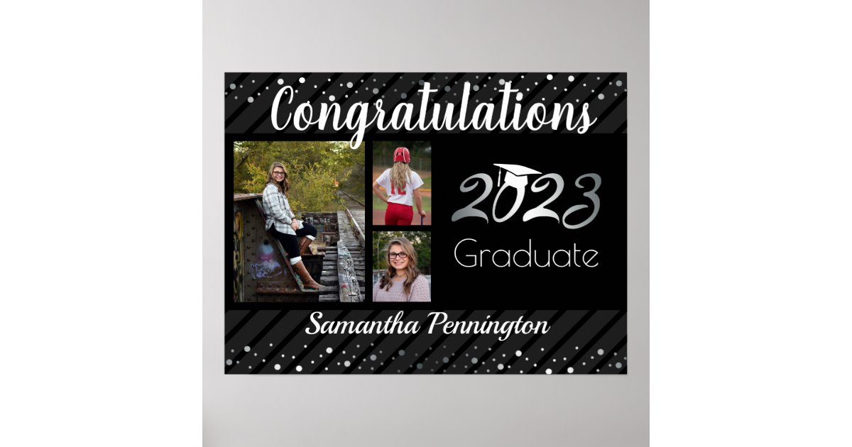 2023 Graduation Congratulations Photo Poster | Zazzle