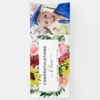 2023 Graduation Sunflower High School College Banner | Zazzle