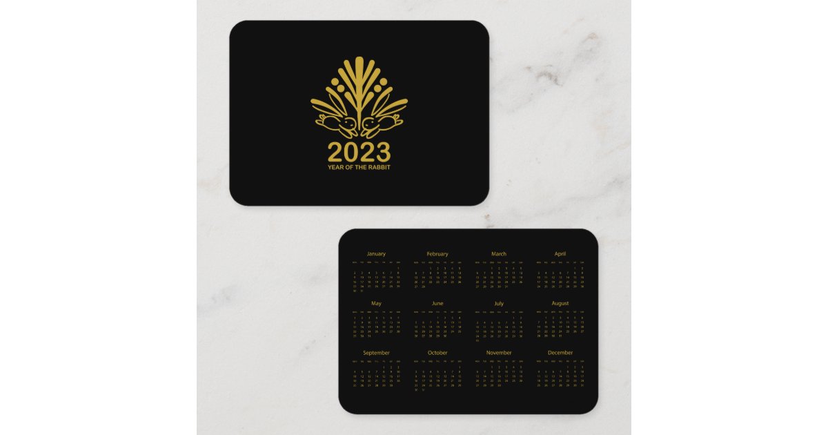 2023 mini calendar business card | Zazzle