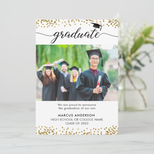 2023 Photo Double Sided Graduation Invitation | Zazzle