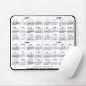 2024-2025 4 Year Calendar Black Custom Name simple Mouse Pad | Zazzle