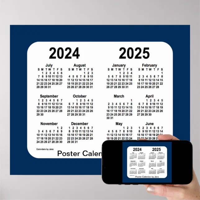 2024-2025 Police Box Blue School Calendar by Janz Poster | Zazzle