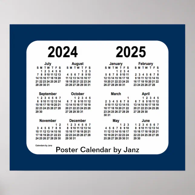 2024-2025 Police Box Blue School Calendar by Janz Poster | Zazzle