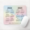 2024-2025 Rainbow Cloud School Calendar by Janz Mouse Pad | Zazzle