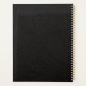 2024 Black gold monogrammed script name elegant Planner | Zazzle