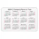 2024 Calendar with Custom Text Black Red White Magnet | Zazzle