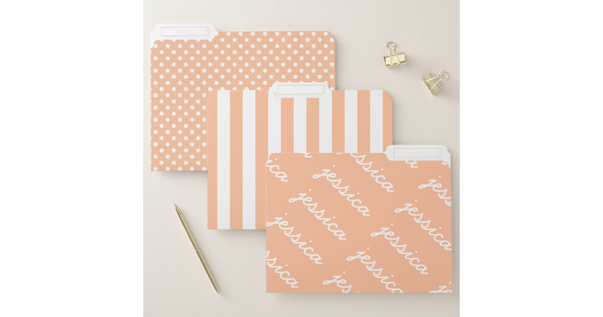 2024 Color of the Year | Peach File Folder | Zazzle