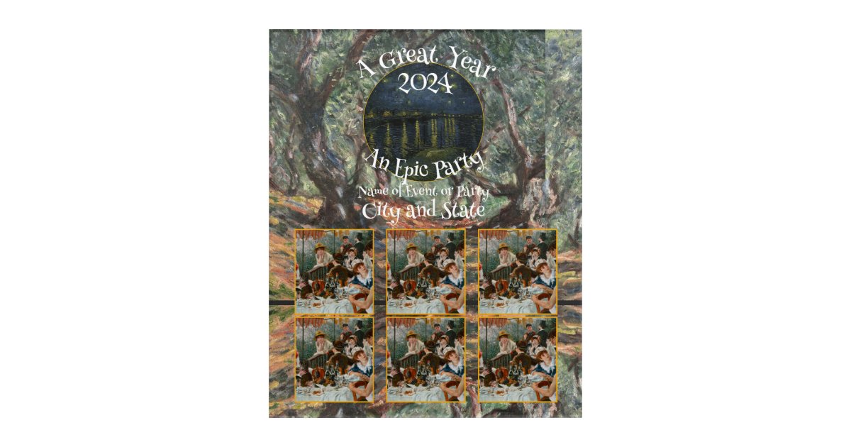 2024 Dinner Happy Hour Girls Boys Night Out Wine Acrylic Print | Zazzle