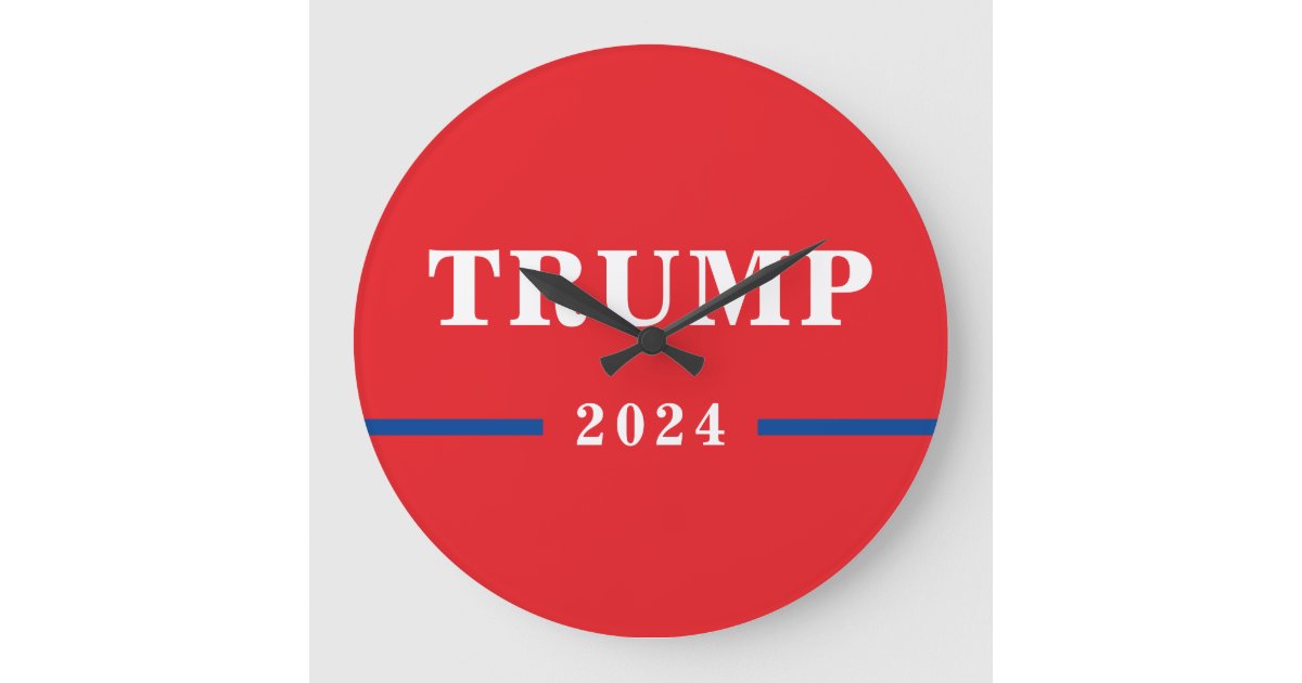 2024 Donald Trump Large Clock | Zazzle