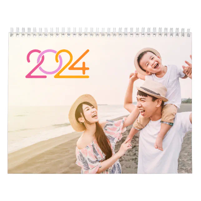 2024 Family Photo Custom Calendar Gift | Zazzle