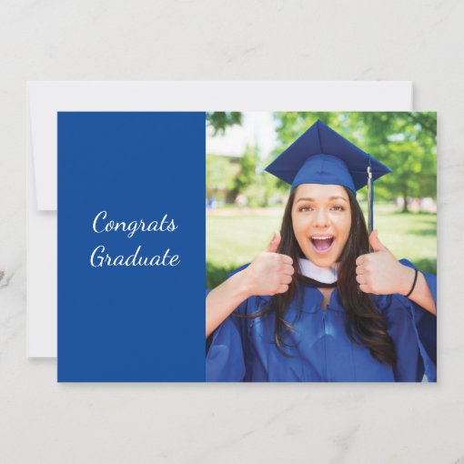 2024 Graduate Photo Blue Graduation Party Invitation | Zazzle