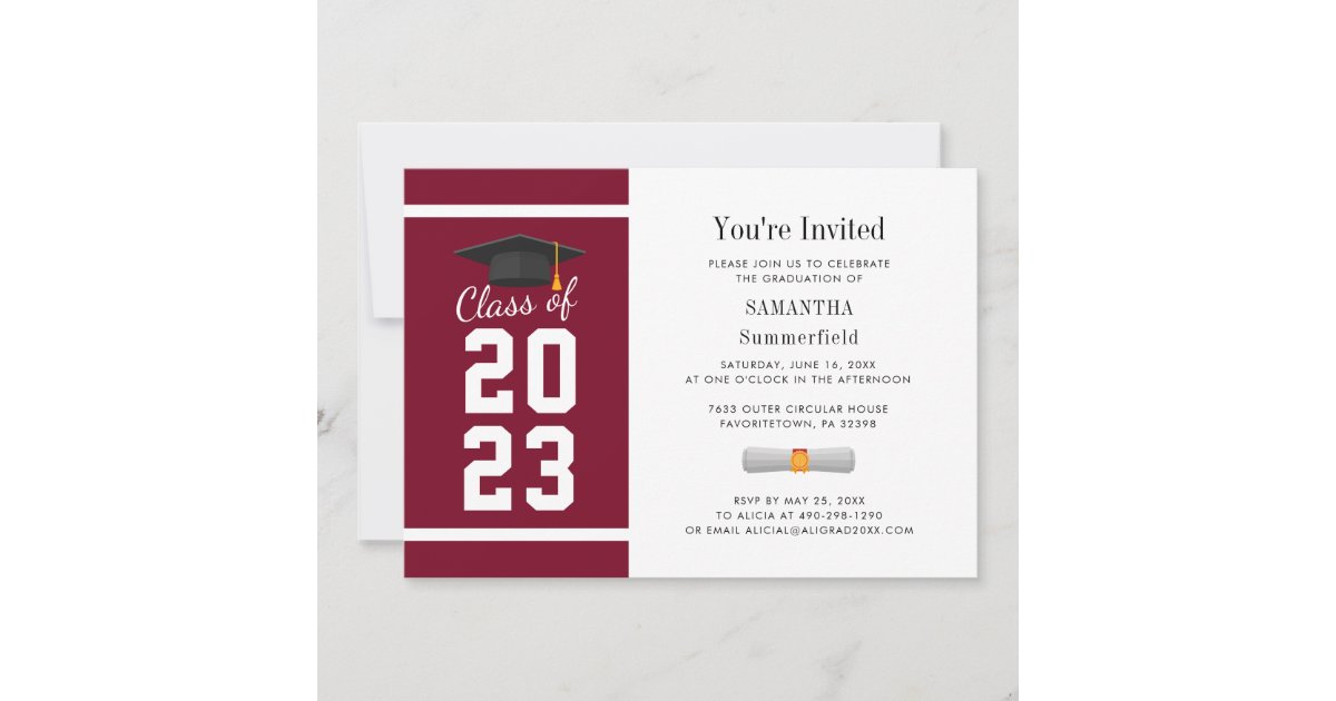 2024 Graduation Minimalist Photo Grad Party Invitation | Zazzle