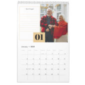 2024 Monthly Photo and Modern Notes Section Calendar | Zazzle