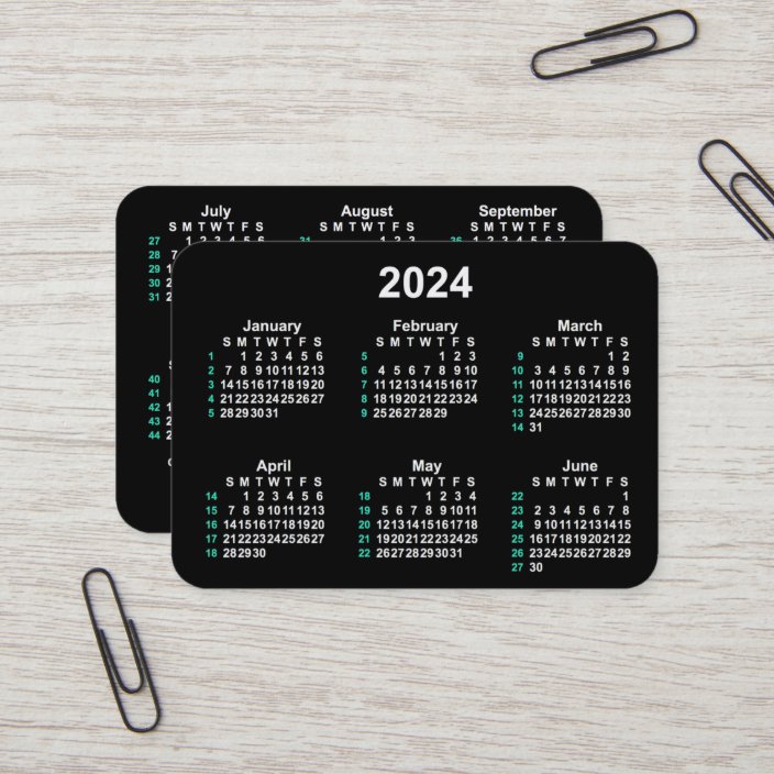 2024 Neon 52 Week ISO Calendar by Janz Business Card | Zazzle.com