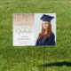 2024 Photo Gold Glitter Drip Graduation Yard Sign | Zazzle