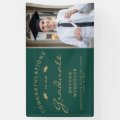 2024 Photo Green and Gold Graduation Banner | Zazzle