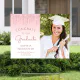 2024 Photo Pink Glitter Drip Graduation Yard Sign | Zazzle