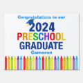 2024 Preschool Graduate Customizable Yard Sign | Zazzle