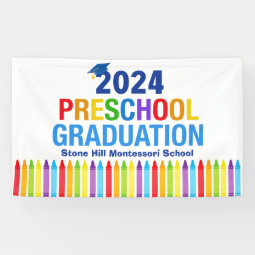 2024 Preschool Graduation Customizable School Banner | Zazzle