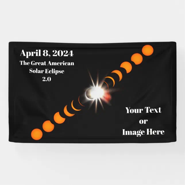 2024 Total Solar Eclipse Banner | Zazzle