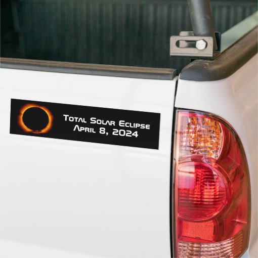 2024 Total Solar Eclipse Bumper Sticker | Zazzle