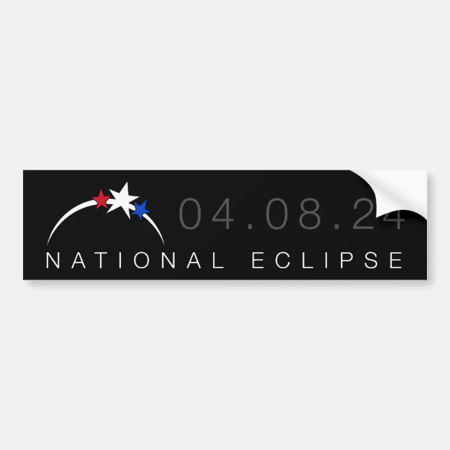 2024 Total Solar Eclipse Bumper Sticker | Zazzle