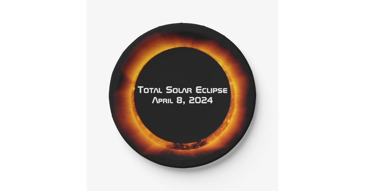 2024 Total Solar Eclipse Paper Plates | Zazzle
