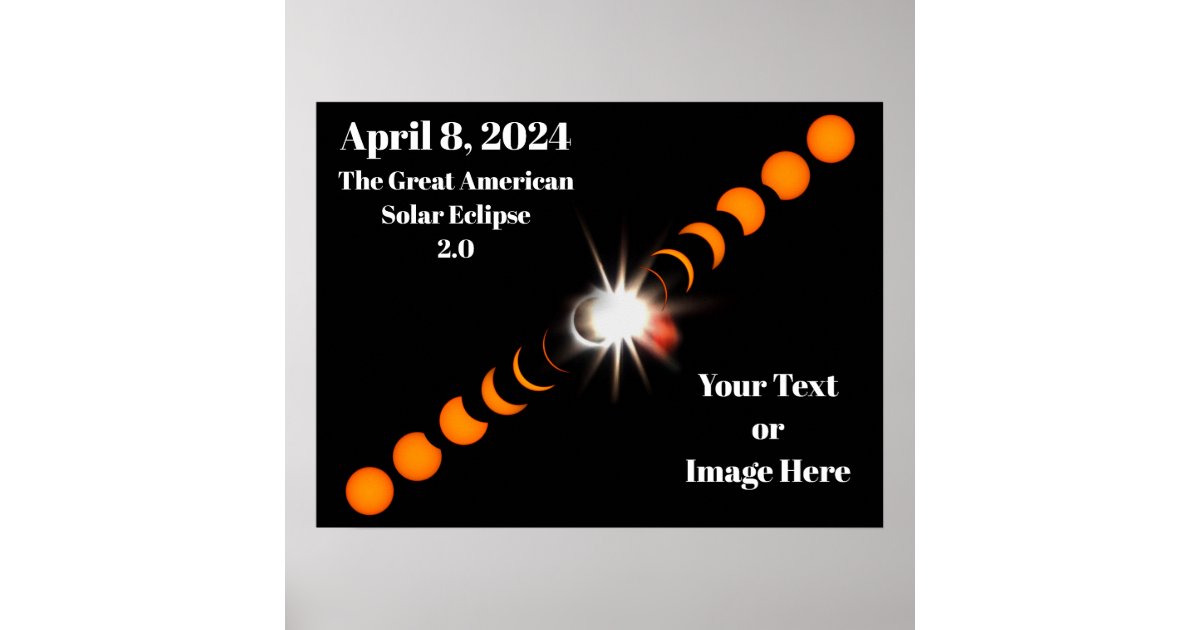 2024 Total Solar Eclipse Poster | Zazzle